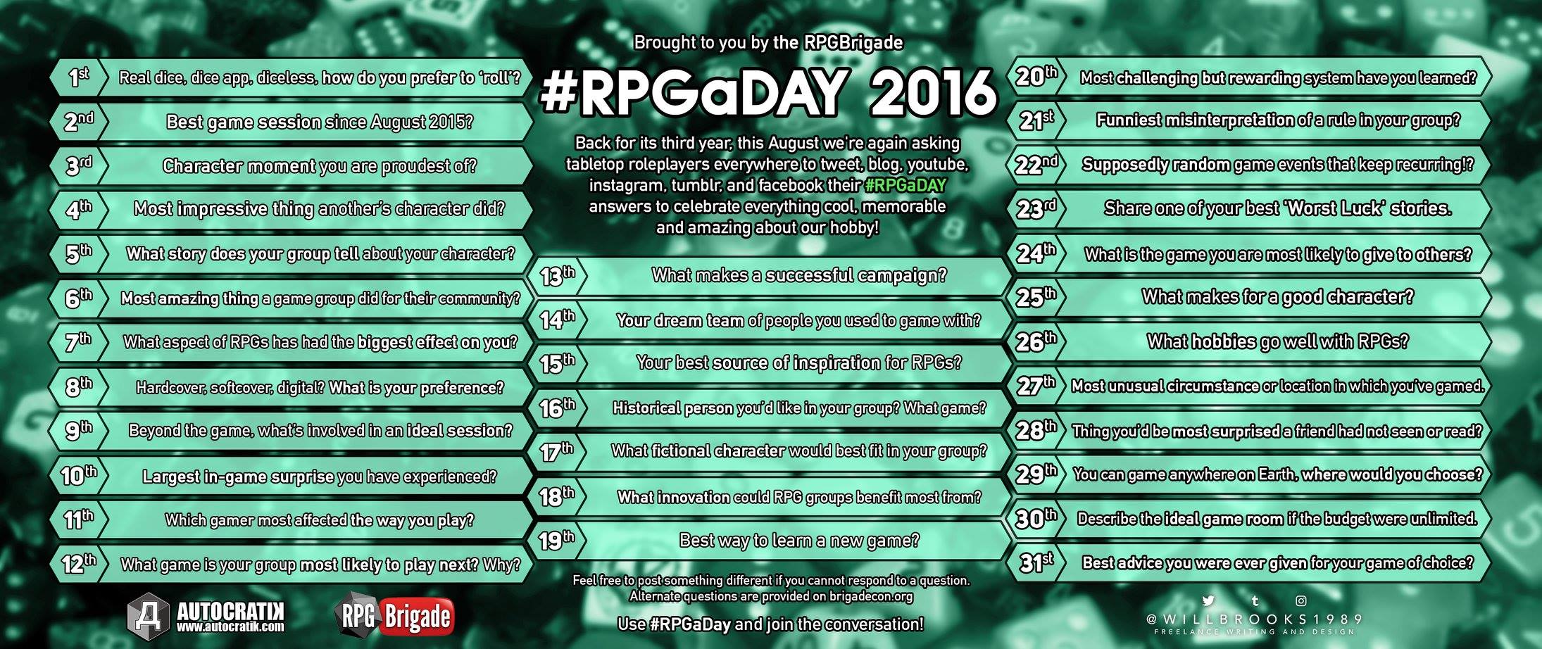 #RPGaDay 31: Best advice you were ever given for your game of choice ...